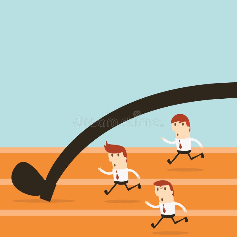 Businessman Competition for Money Stock Illustration - Illustration of ...