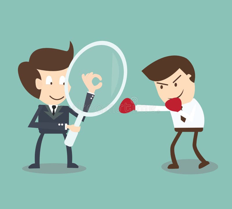 Businessman Competitor Analysis Stock Vector - Illustration of ...