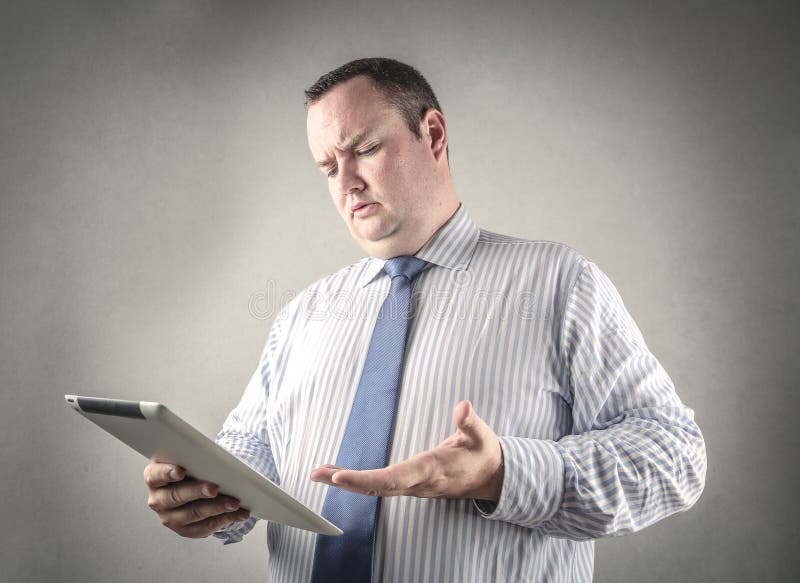 Complaining Businessman Hands Waiting for Nervous Customer Assistance ...