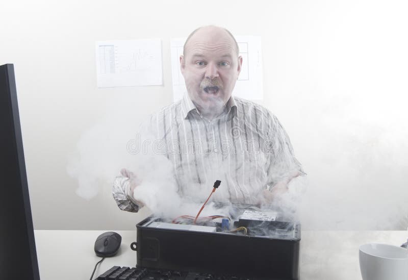 I repair your PC stock illustration. Illustration of work - 16446310