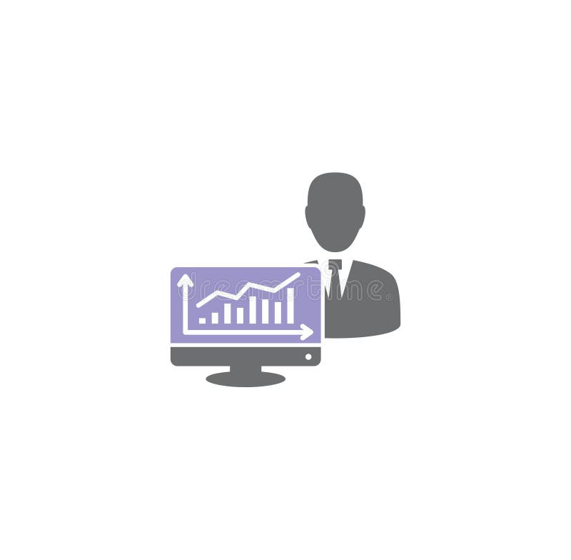 Businessman computer work stock vector. Illustration of desk - 52701026