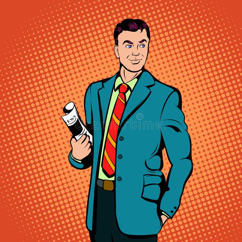 Businessman Concept, Comics Style Stock Vector - Illustration of icon ...