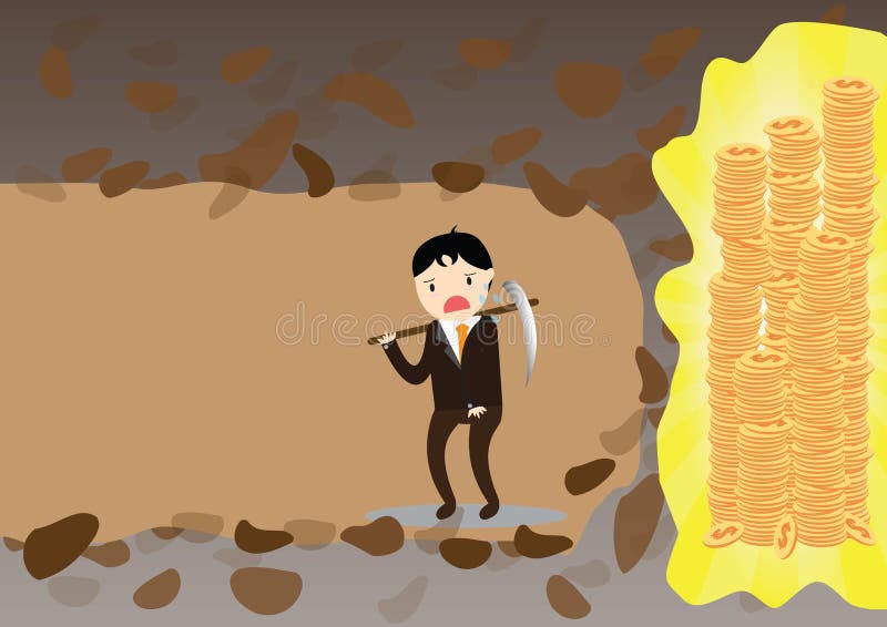 Businessman Gold Digger Stock Illustrations – 84 Businessman Gold ...