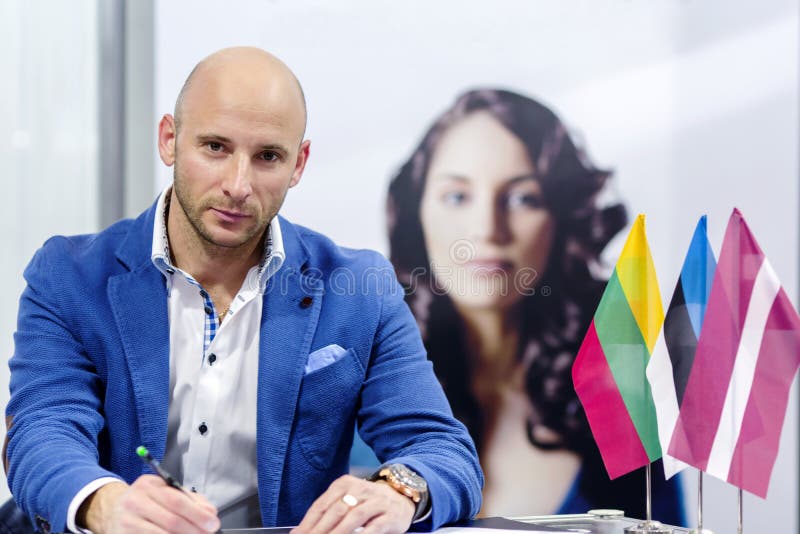 Businessman Conducting a Presentation Stock Photo - Image of person ...