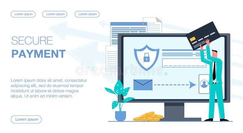 Secure_payment_2 stock vector. Illustration of internet - 266024426