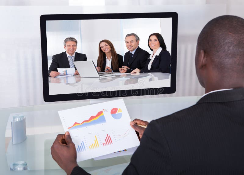 Businessman in Conference Analyzing Graph Stock Image - Image of ...