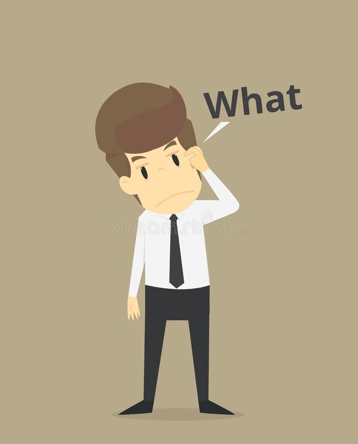 Businessman Confused with the Question, the Problem Exists Stock Vector ...