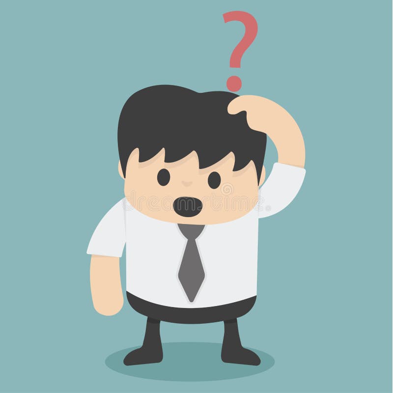 Businessman confusing stock vector. Illustration of thinking - 48131715 Businessman confusing stock vector. Illustration of thinking - 48131715