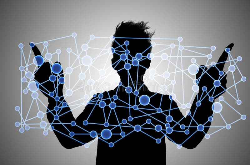 The Businessman Connecting Dots in Communication Concept Stock ...