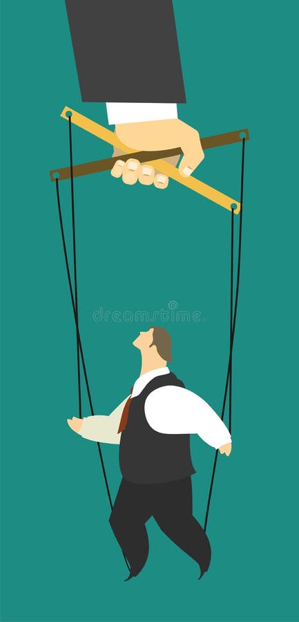 Puppet Master Controlling A Businessman Stock Vector - Illustration of ...