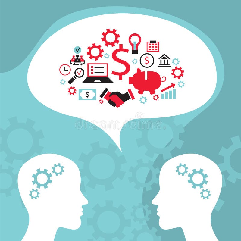 Brain Conversation Graphic Stock Illustrations – 587 Brain Conversation ...