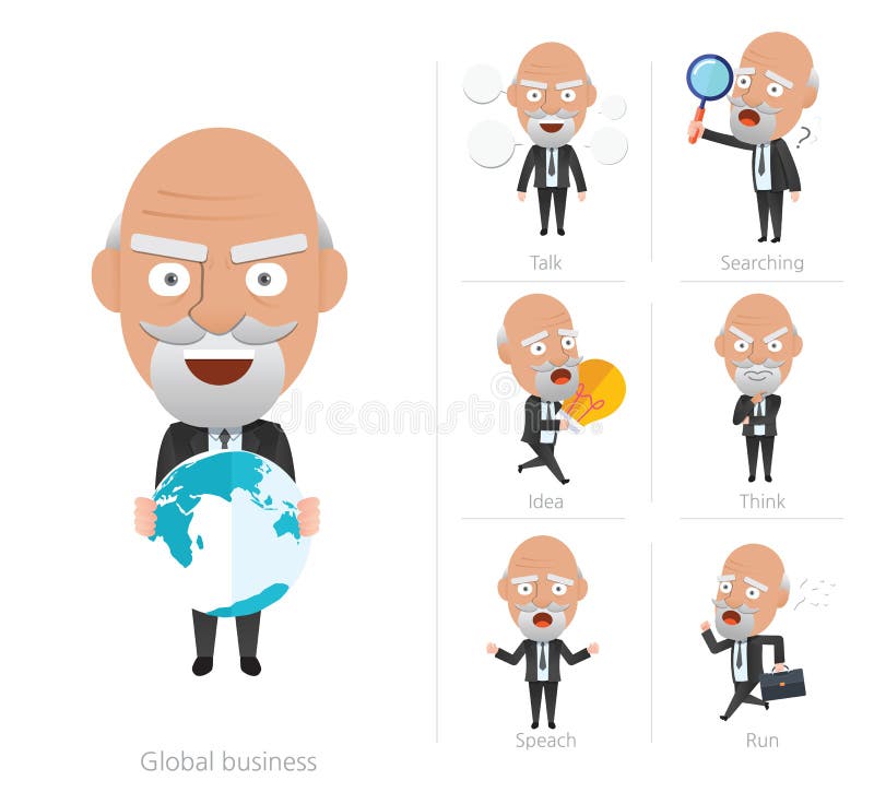 Businessman Corporate Life Flat Design 7set-ceo Stock Vector ...