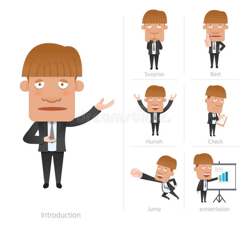 Businessman Corporate Life Flat Design 7set-employee Stock Vector ...