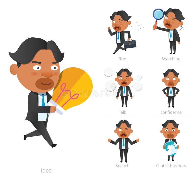 Businessman Corporate Life Flat Design 7set-employee Stock Vector ...