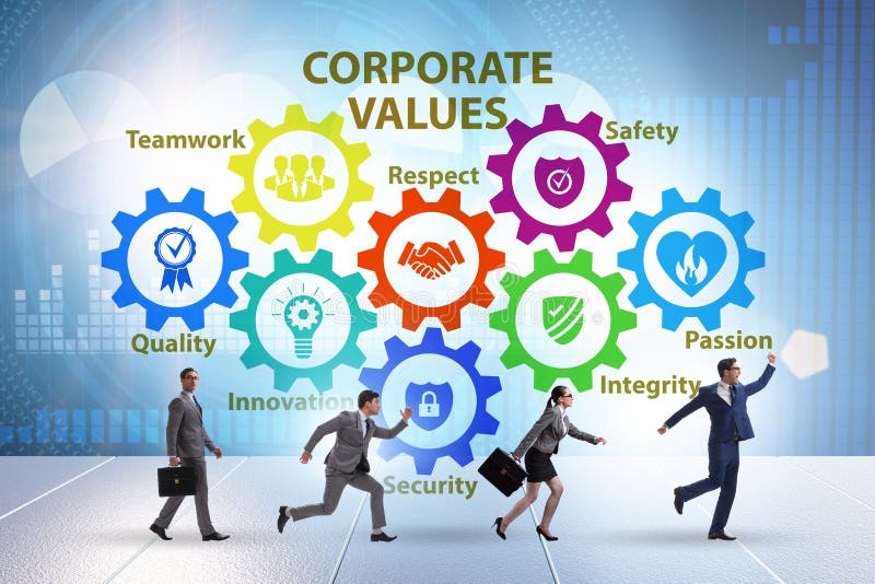Businessman in the Corporate Values Concept Stock Image - Image of ...