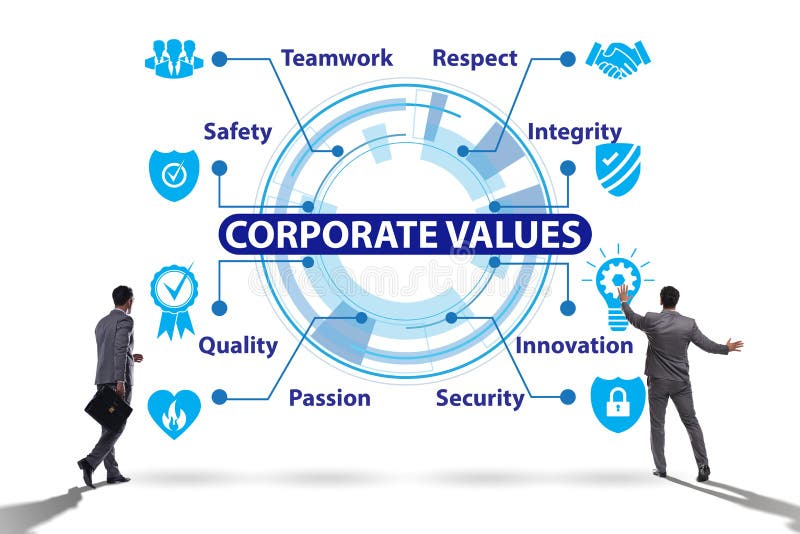 Businessman in the Corporate Values Concept Stock Illustration ...