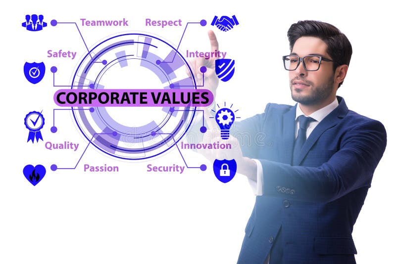 Businessman in the Corporate Values Concept Stock Photo - Image of ...