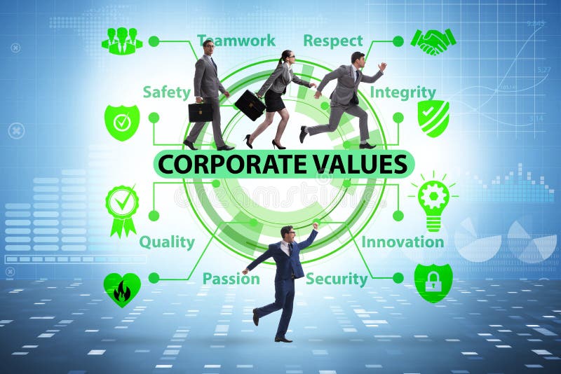 Businessman in the Corporate Values Concept Stock Image - Image of ...