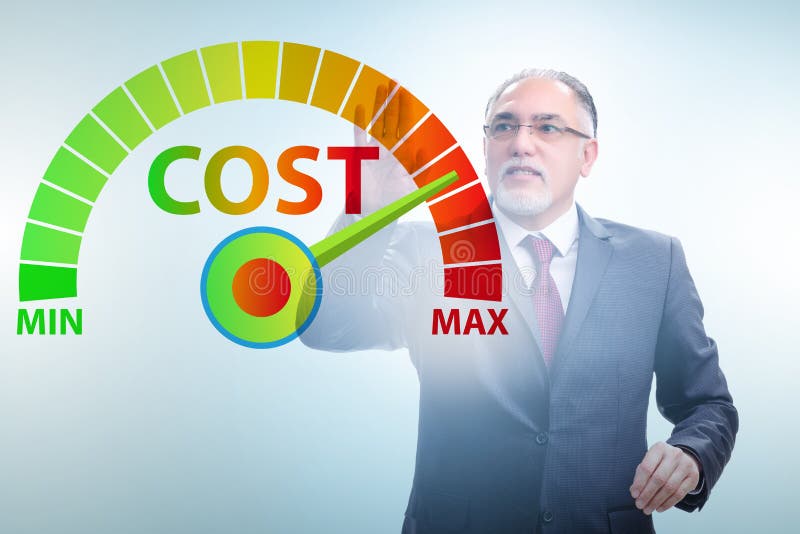 Businessman in Cost Management Concept Stock Photo - Image of solution ...