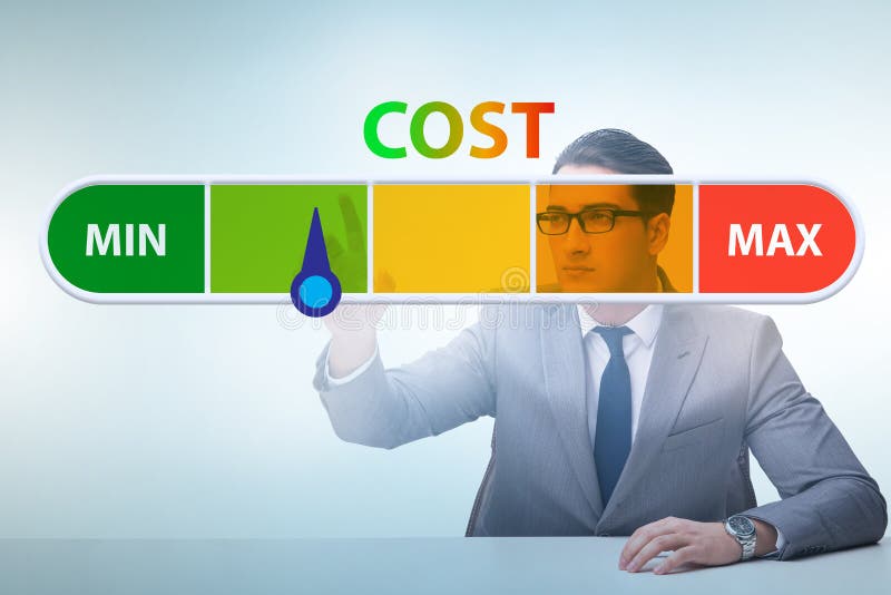 Businessman in Cost Management Concept Stock Photo - Image of ...