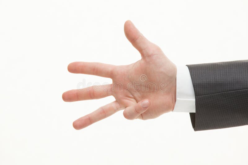 Businessman Counting Off on His Fingers Stock Photo - Image of business ...