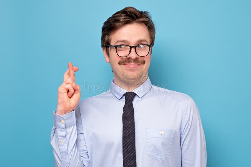 Businessman with Crossed Fingers is a True Liar. Stock Image - Image of ...