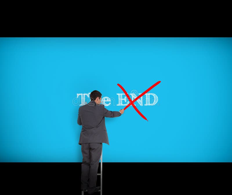 Businessman Crossing Out The Word End Stock Image - Image of ... Businessman Crossing Out The Word End Stock Image - Image of ...