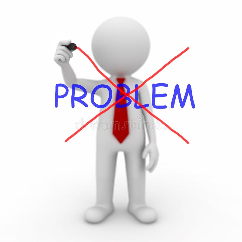 Businessman Crossing Out the Word Problem Stock Illustration ... Businessman Crossing Out the Word Problem Stock Illustration ...