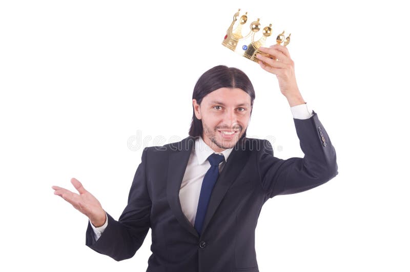 Businessman with crown stock image. Image of caucasian - 36993249