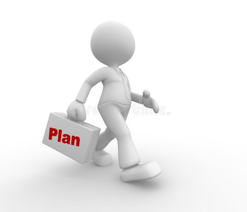 3d Business Man and Communication Word Tags Stock Illustration ...