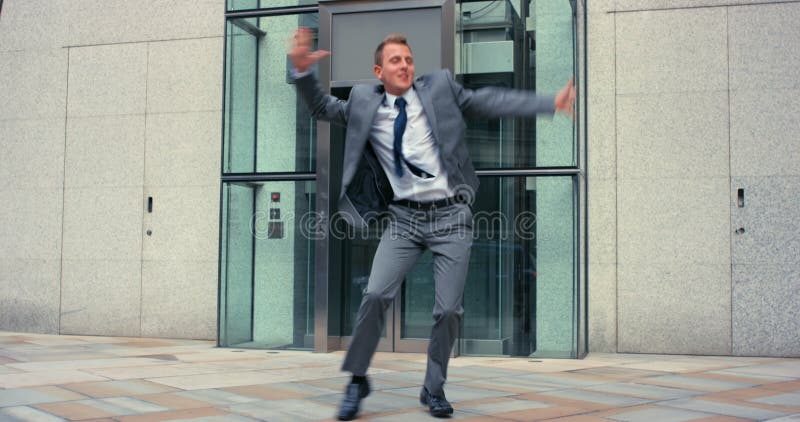 Businessman, Dancing and Office for Promotion, Goals or Happy with ... Businessman, Dancing and Office for Promotion, Goals or Happy with ...