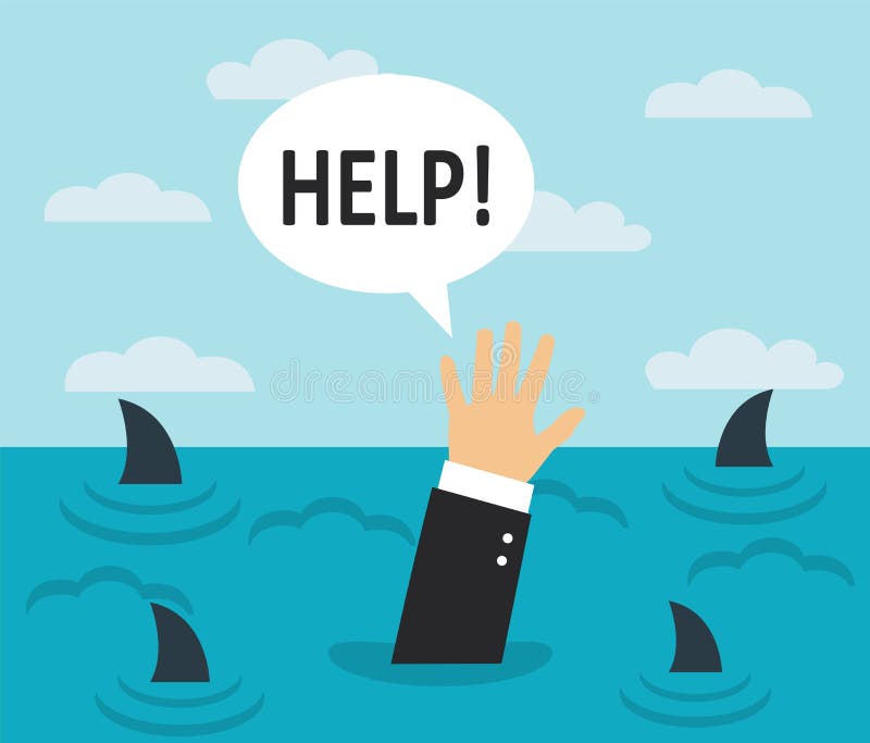Businessman Is In Danger Stock Vector Illustration Of Fear 95578974