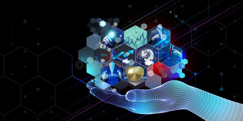 Businessman and Data Graph Global Customer Network Analysis Digital ...