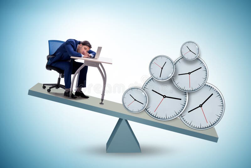 Businessman in Deadline and Time Pressure Concept Stock Photo - Image ...