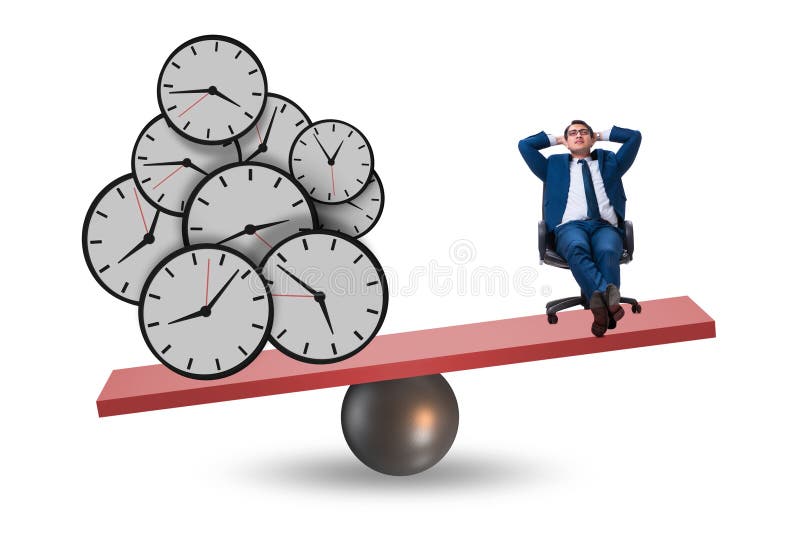 Businessman in Deadline and Time Pressure Concept Stock Image - Image ...
