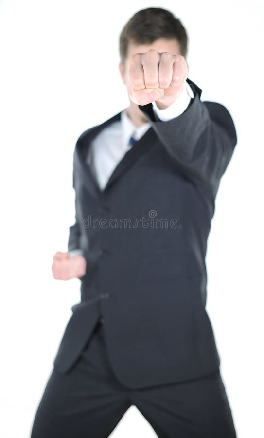 Businessman Ready To Attack Stock Image - Image of office, fight: 30216283