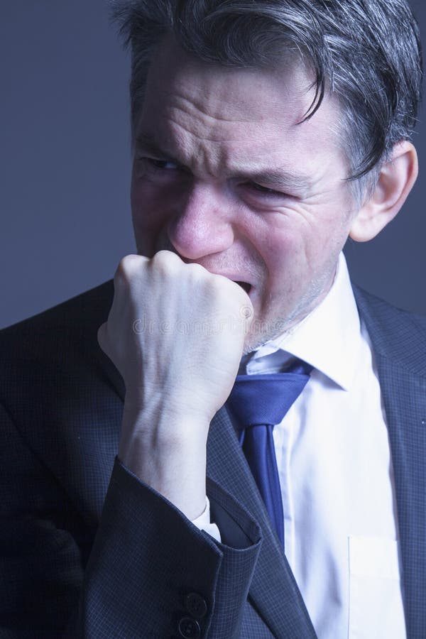 Businessman in Depression. Problems with Business Process Manage Stock ...