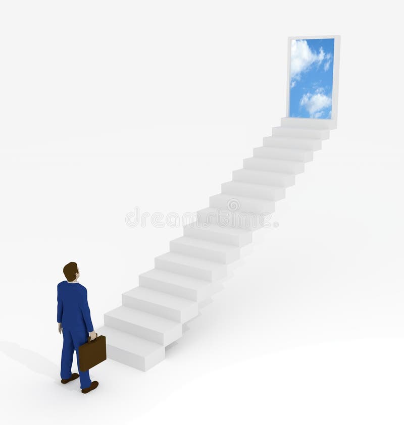 Businessman Destination stock illustration. Illustration of goal - 52728377