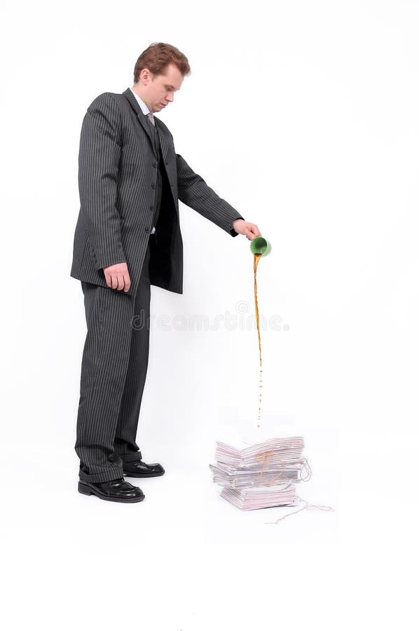 Businessman Destroying Documents Stock Photo - Image of assistant ...
