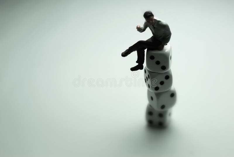 Businessman on Dice stock image. Image of connection, gamble - 4825301