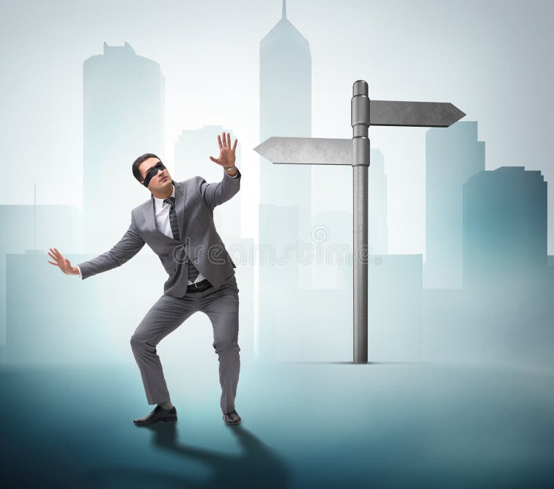 Businessman in Difficult Choice Concept Stock Image - Image of ...