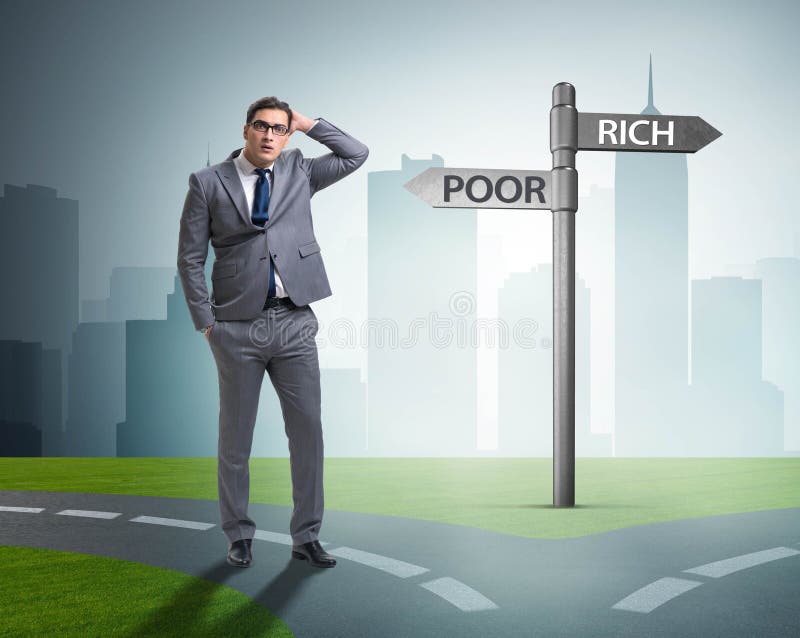 Businessman in Difficult Choice Concept Stock Photo - Image of forward ...