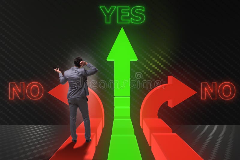 The Businessman in Difficult Choice Concept Stock Image - Image of ...