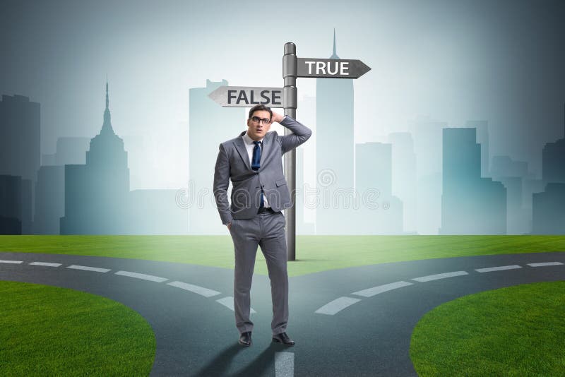 The Businessman in Difficult Choice Concept Stock Photo - Image of ...