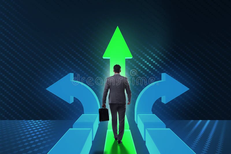 The Businessman in Difficult Choice Concept Stock Illustration ...
