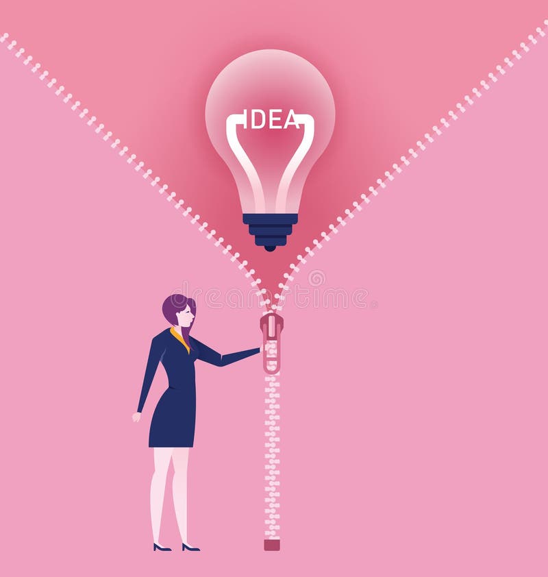 Businessman Discover Best Ideas. Concept Business Vector Illustration ...