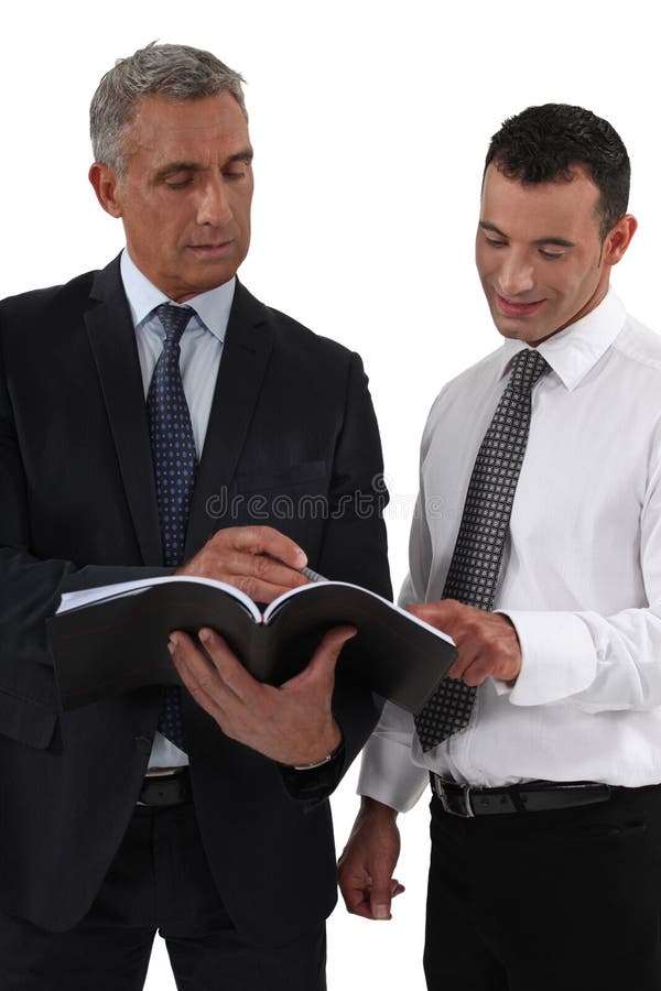 Businessman Discussing Something Stock Photo - Image of read, book ...