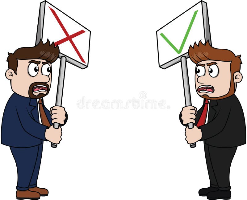 Businessman Dissent Vector Color Illustration Stock Vector ...