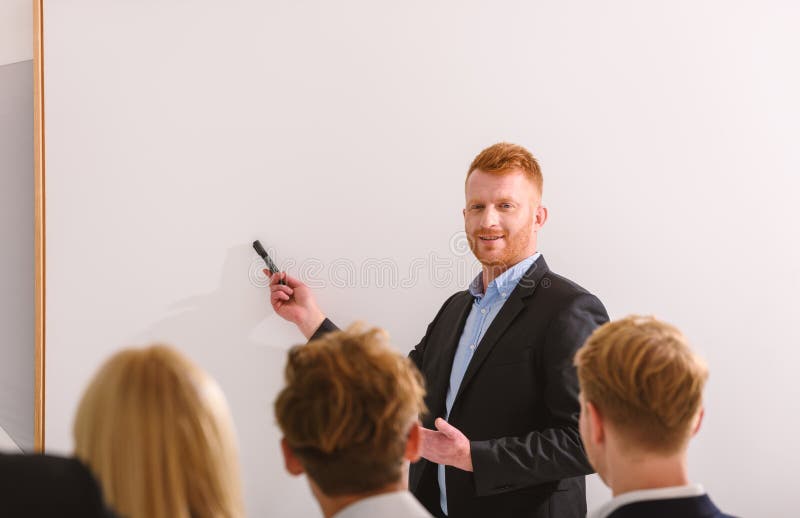 Businessman Do Training during a Business Meeting Stock Photo - Image ...