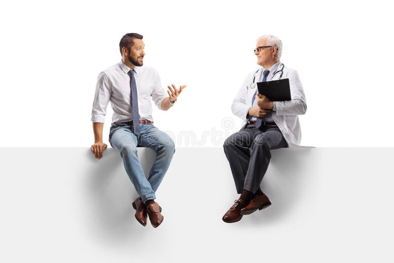 Businessman Doctor Sitting Panel Talking Stock Photos - Free & Royalty ...